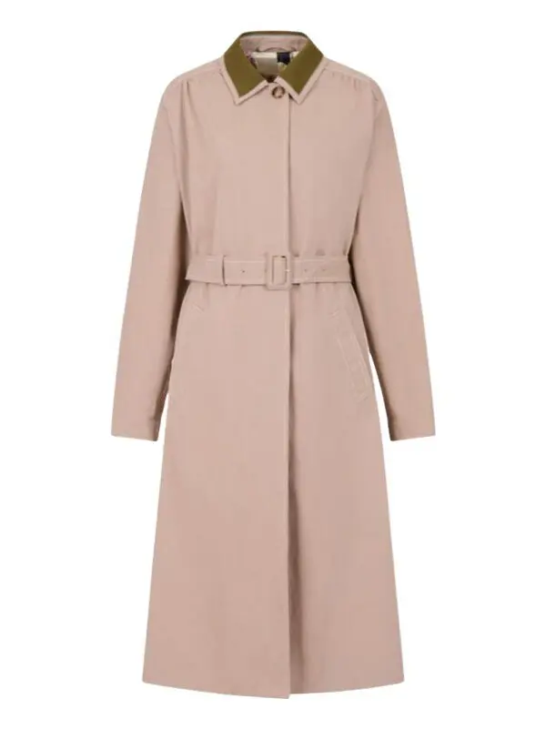 Marni Belted Trench Coat With Contrasting Stitching - Nude