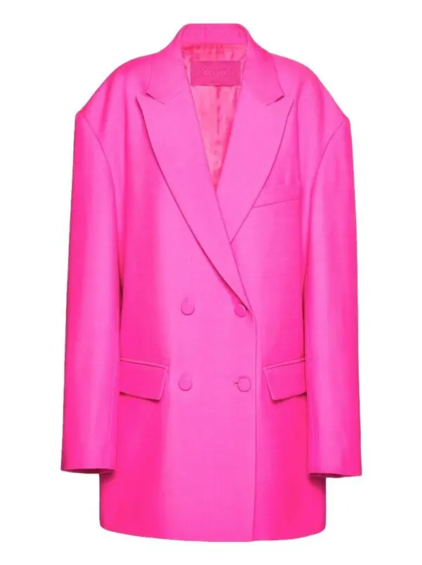 Valentino Garavani Crepe Couture Double-breasted Blazer - Pink