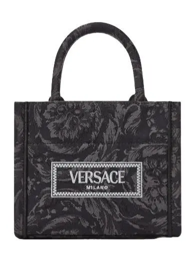 Versace Barocco Athena Top Handle Bag - Black