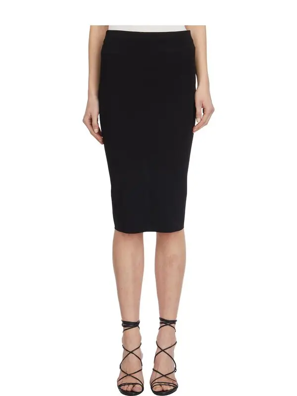 Rick Owens Slit Skirt - Black