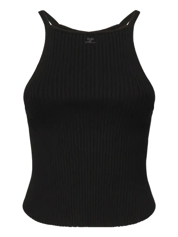 COURREGES Knitted Top - Black