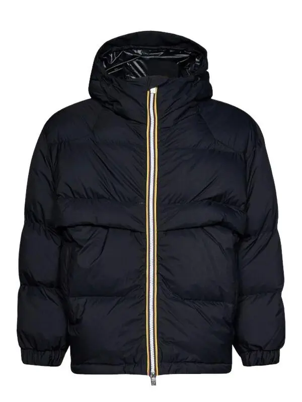 K-WAY Zipped Long Sleeve Padded Coat - Black