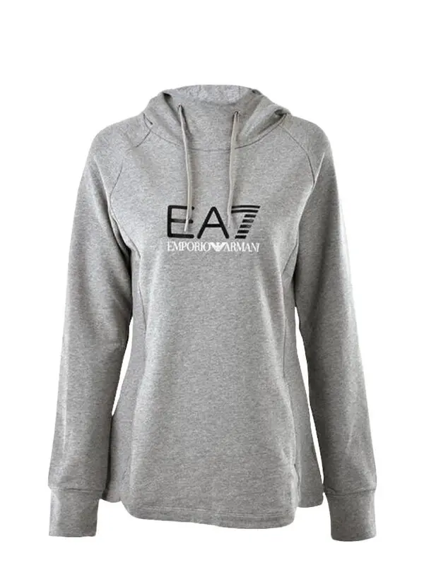 EA7 Logo Detail Hoodie - Gray