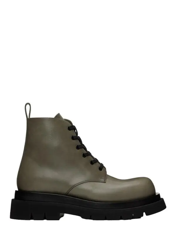 Bottega Veneta Lug Lace-up Ankle Boots - Black
