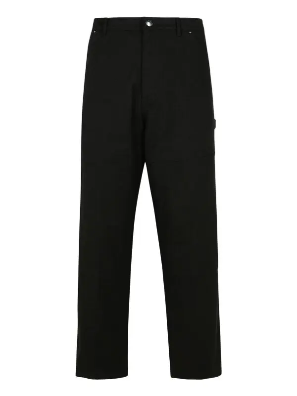 Moncler Logo Patch Straight Leg Trousers - Black