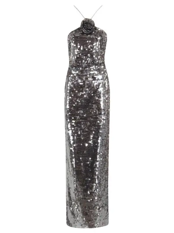 Magda Butrym Sequin-embellished Maxi Dress - Grey
