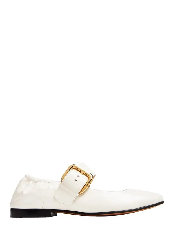 Bottega Veneta Astaire Mary Jane Ballerina Flats - Jincao Yellow