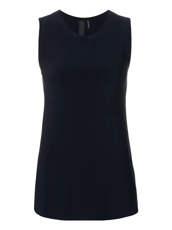 Norma Kamali Sleeveless Round Neck Top - Midnight Blue
