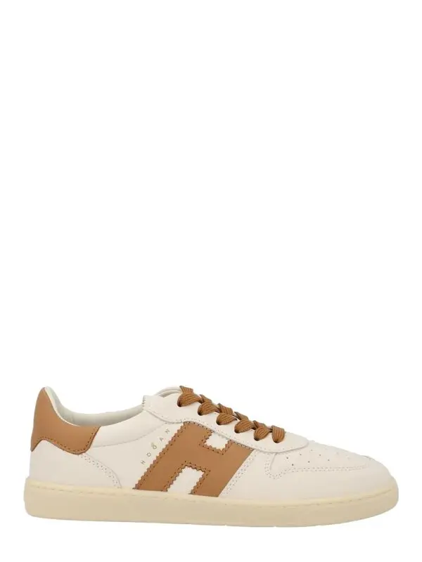 Hogan Logo Detailed Lace-up Sneakers - Nude