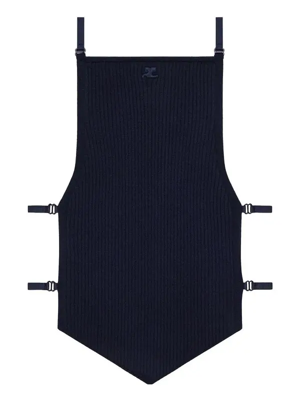 COURREGES Sleeveless Vest - Navy Blue