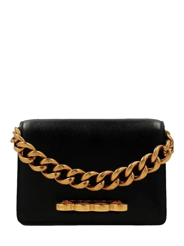 Alexander McQueen Four Ring Shoulder Bag - Black