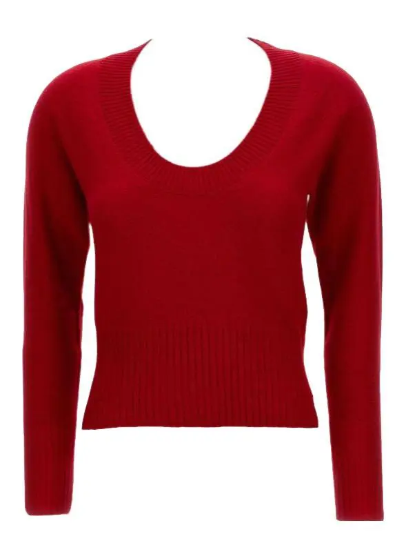 Simone Rocha Scoop Neck Cashmere Sweater - Red