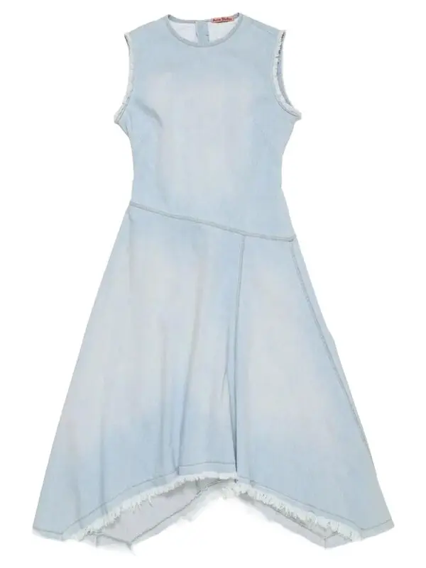 Acne Studios Sleeveless Asymmetric Hem Dress - White