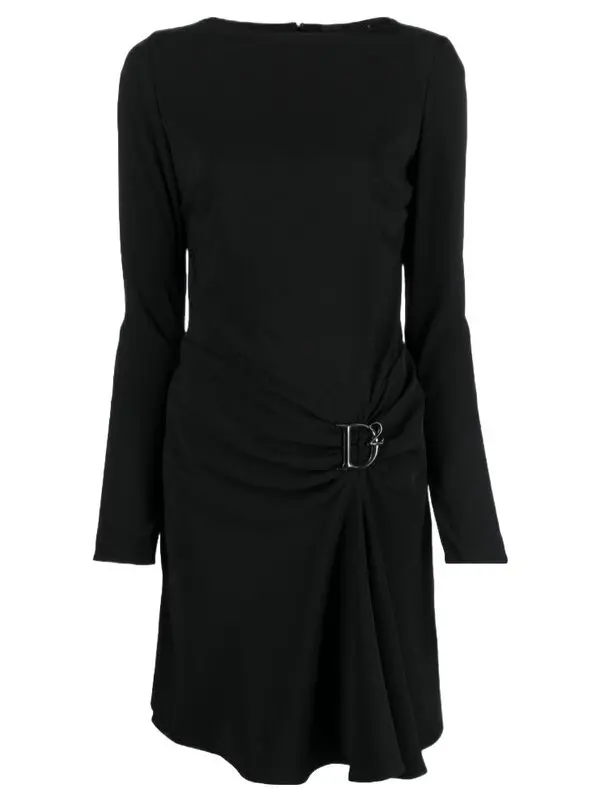 Dsquared2 Long Sleeved Draped Dress - Black