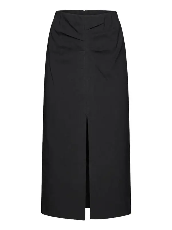 Isabel Marant Étoile Pleated Detail Pencil Skirt - Black