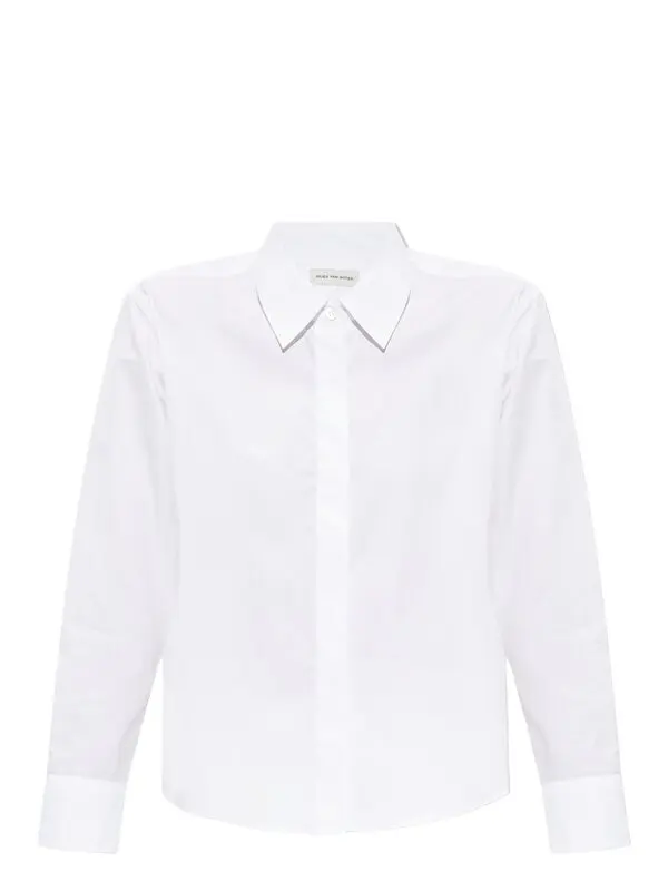 Dries Van Noten Classic Collar Long Sleeve Shirt - White