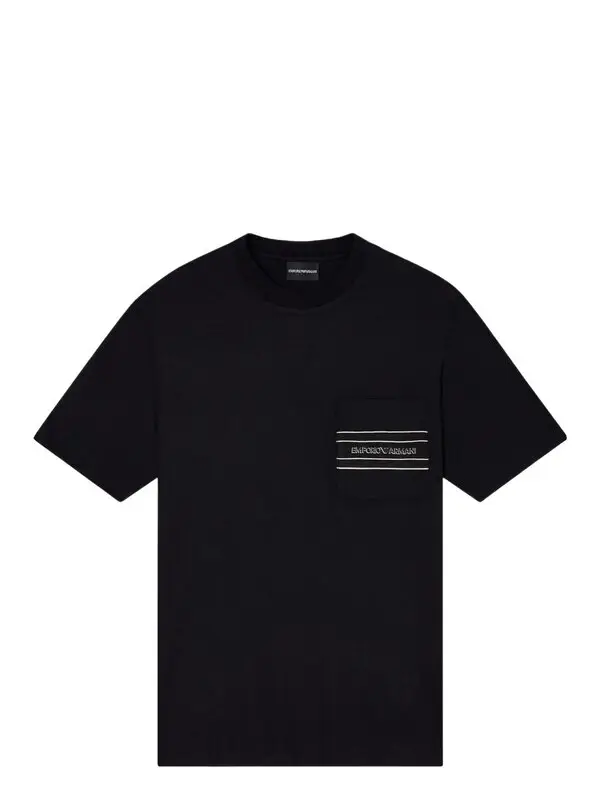Emporio Armani Crewneck Short-sleeved T-shirt - Black