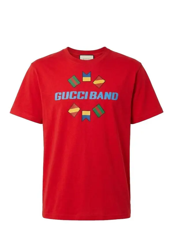Gucci Band Oversized Printed T-shirt - Red