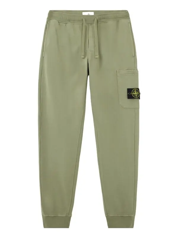 Stone Island Patch-pocket Cotton Track Pants - Sage