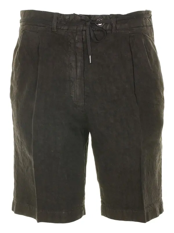 Aspesi Tie-waist Straight Fit Shorts - Black