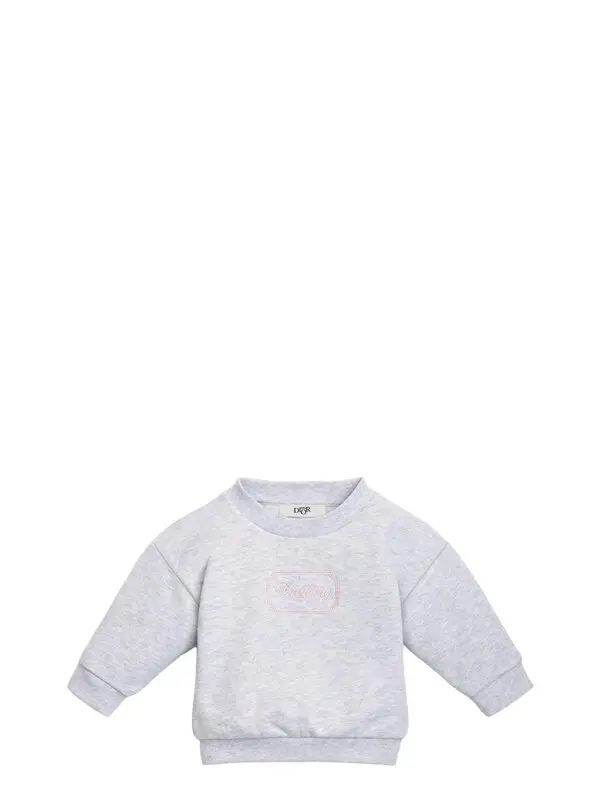 Dior Baby Sweatshirt With Crew Neck And Long Sleeves - Grey