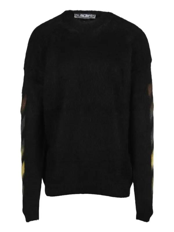 Off-White Arrows Motif Intarsia-knit Jumper - Black
