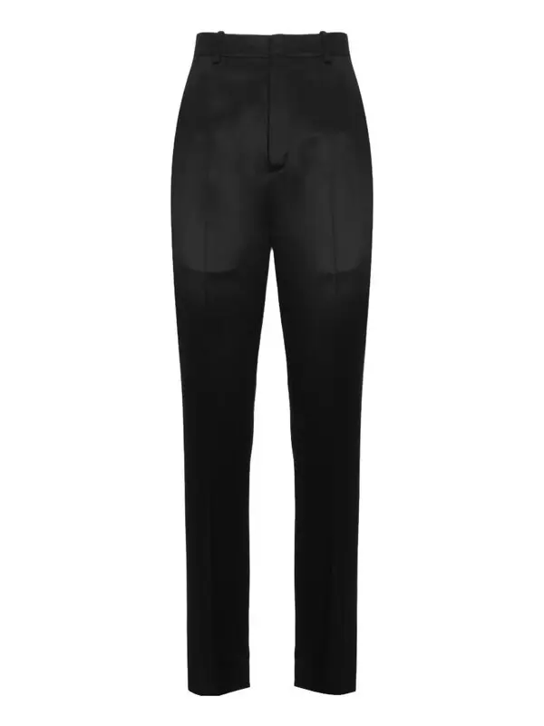 Saint Laurent High-rise Pleated Trousers - Black