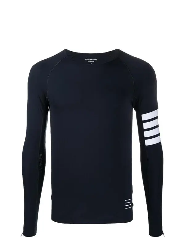Thom Browne 4-bar Stripe Crewneck T-shirt - Black