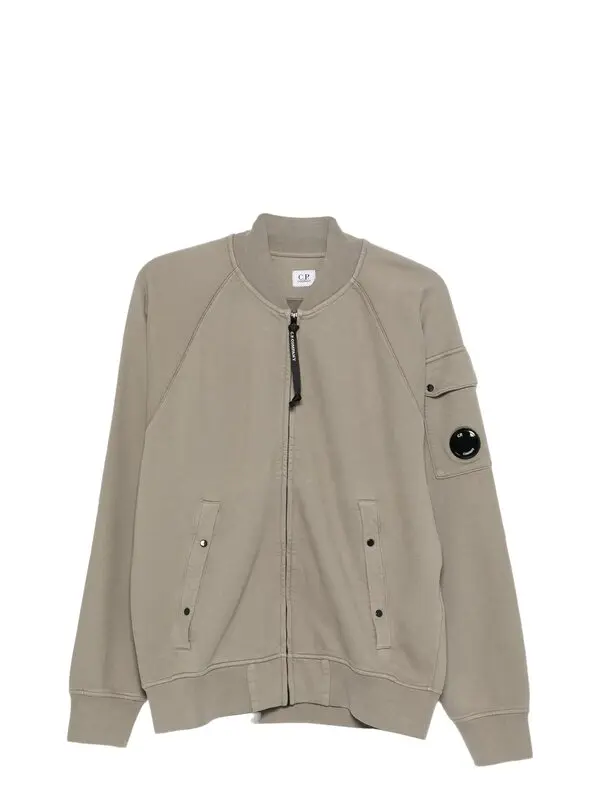 C.P. COMPANY Patch-pocket Zip-fastening Sweatshirt - Grey