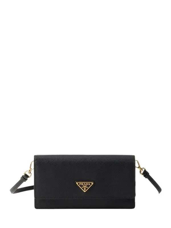 Prada Saffiano Leather Mini Shoulder Bag - Black