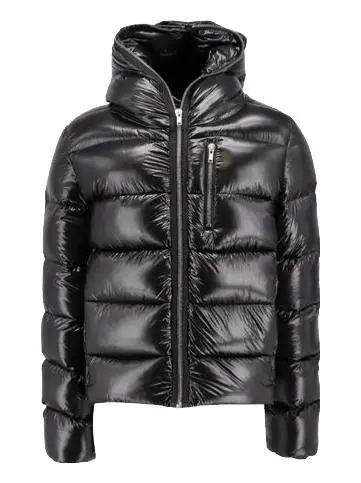 Rick Owens Padded Zip Up Hooded Jacket - Black