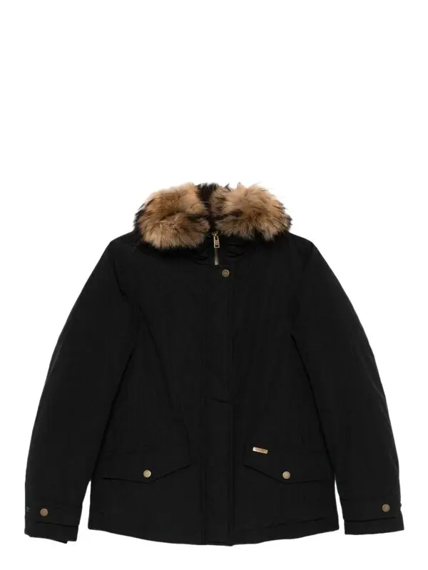 Woolrich Grace Jacket With Fur Collar - Black