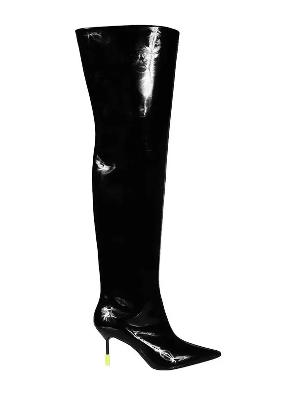 MSGM Pointed-toe Over-the-knee Boots - Black