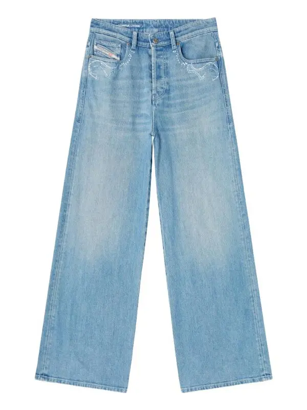 DIESEL® 1996 D-sire-s6 Embroidered Jeans - Medium Blue