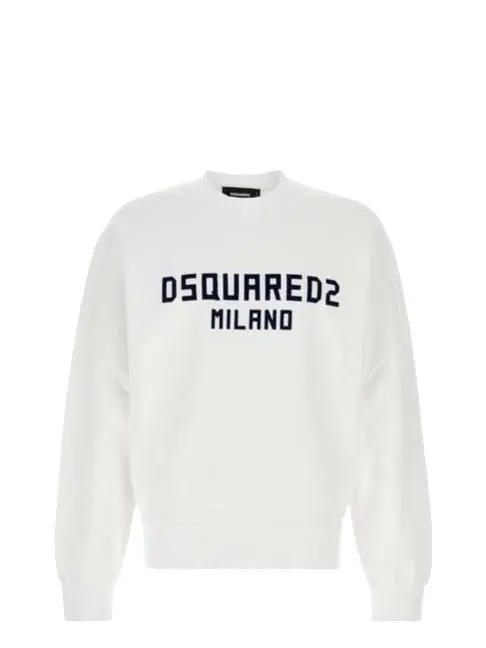 Dsquared2 Logo Printed Crewneck Sweatshirt - White