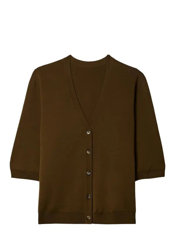 Khaite The Tedi Fine-knit Cardigan - Brown