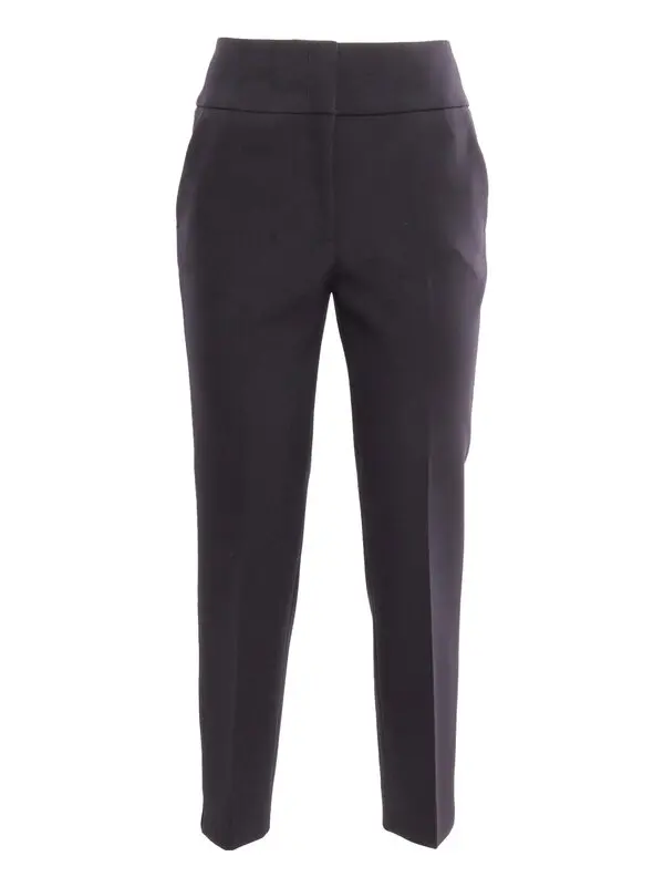 Peserico High Waist Slim-fit Trousers - Black