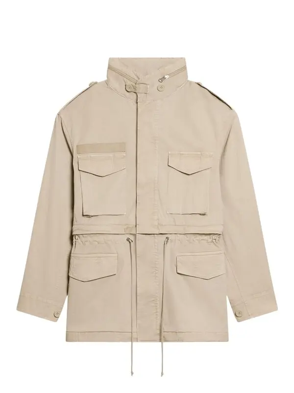 Helmut Lang Convertible Field Jacket With Drawstring Waist - Desert