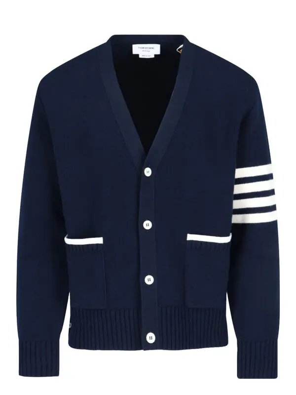 Thom Browne 4-bar Stripe Cardigan - Navy Blue