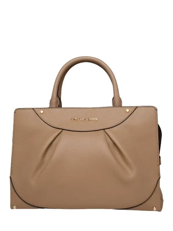 Michael Kors Medium Enzo Leather Shoulder Bag - Brown