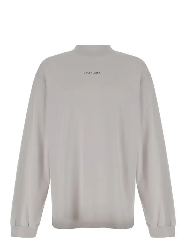 Balenciaga Logo Print Long Sleeve T-shirt - No