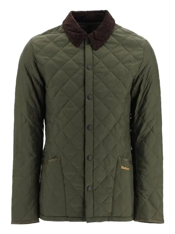 Barbour Quilted Straight Hem Puffer Jacket - Green
