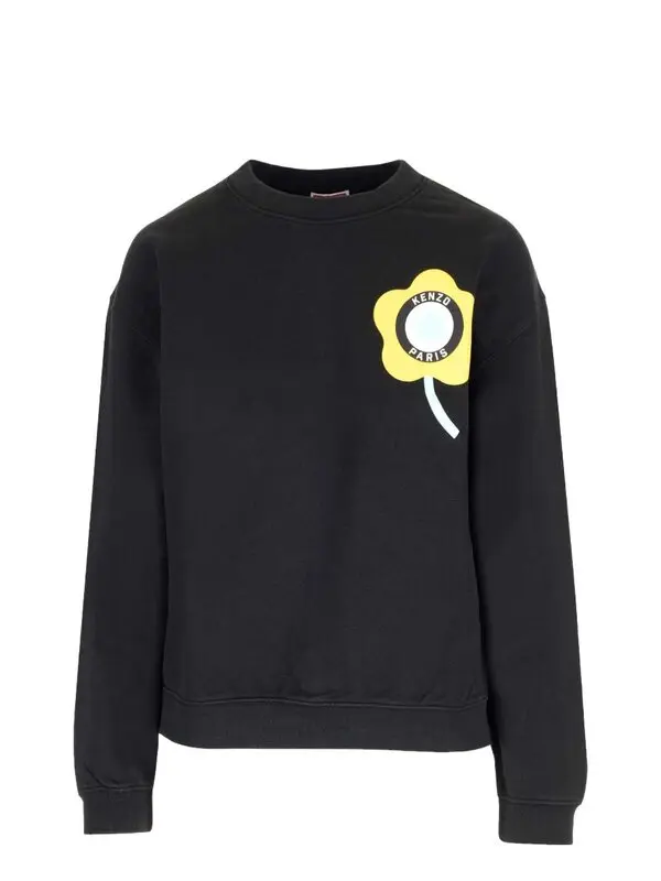 Kenzo Flower Crest Sweatshirt - Black