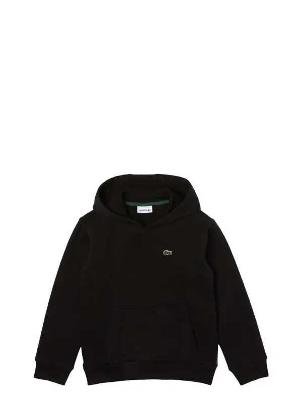 Lacoste Kangaroo Pocket Fleece Hoodie - Black