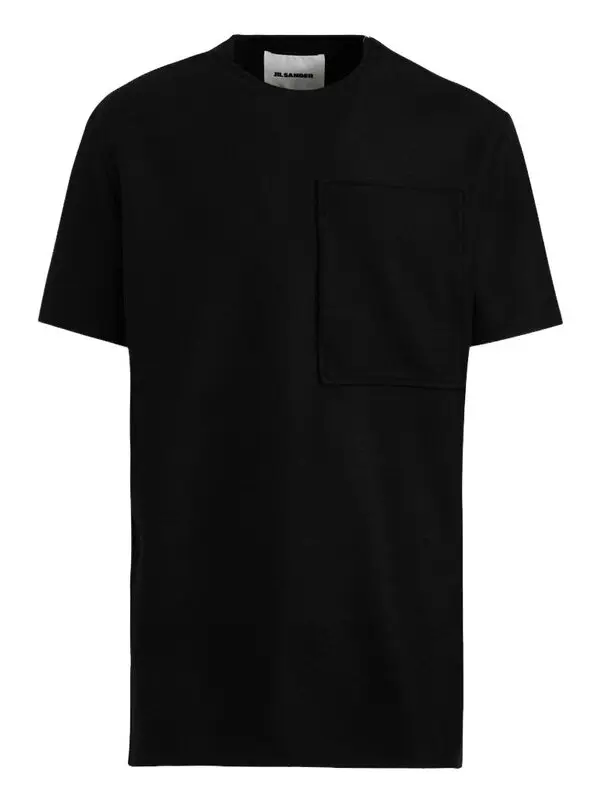 JIL SANDER Zip-detailed Crewneck T-shirt - Black