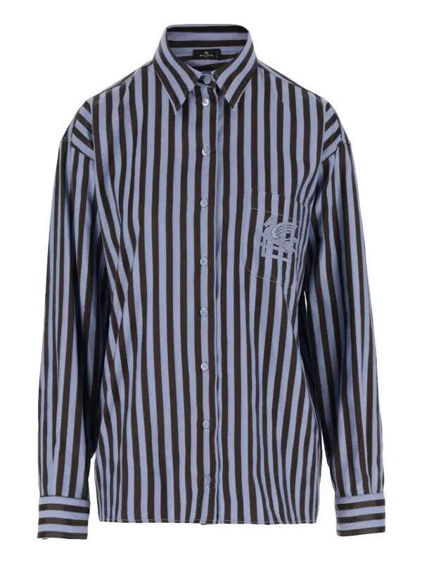 Etro Striped Button-up Shirt - Black