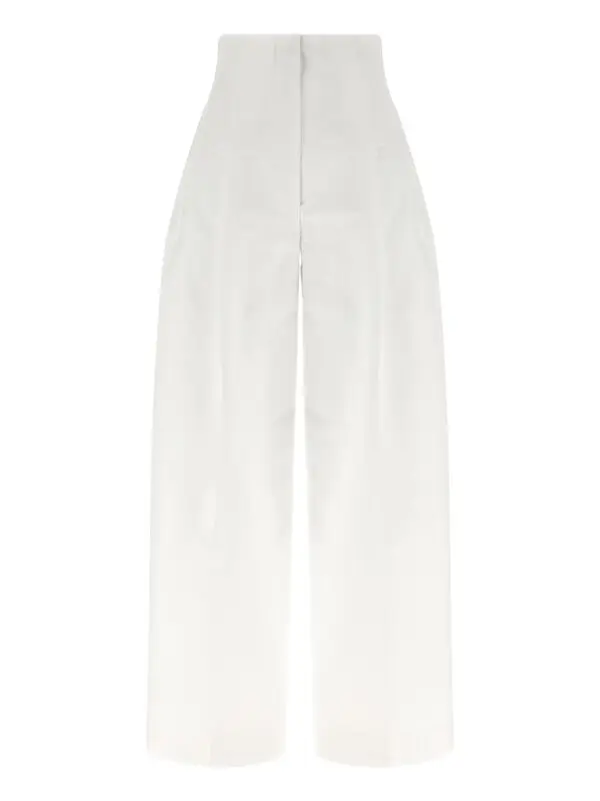 Jacquemus High-waisted Wide Leg Trousers - White