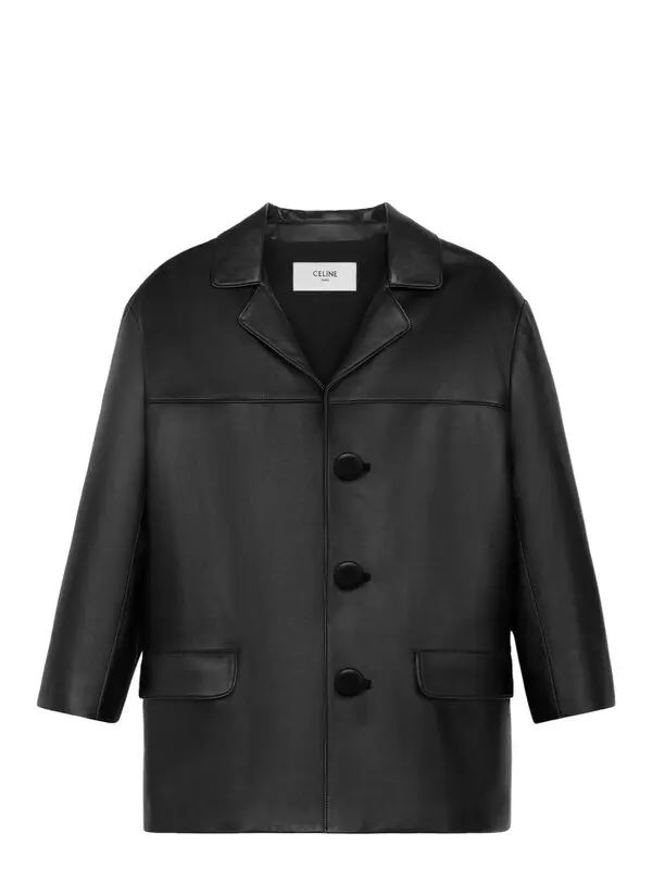 Celine Carcoat In Soft Lambskin - Black