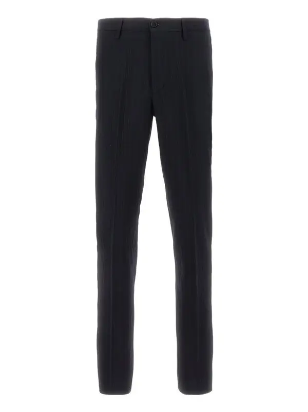 Etro Pressed-crease Straight Leg Trousers - Black