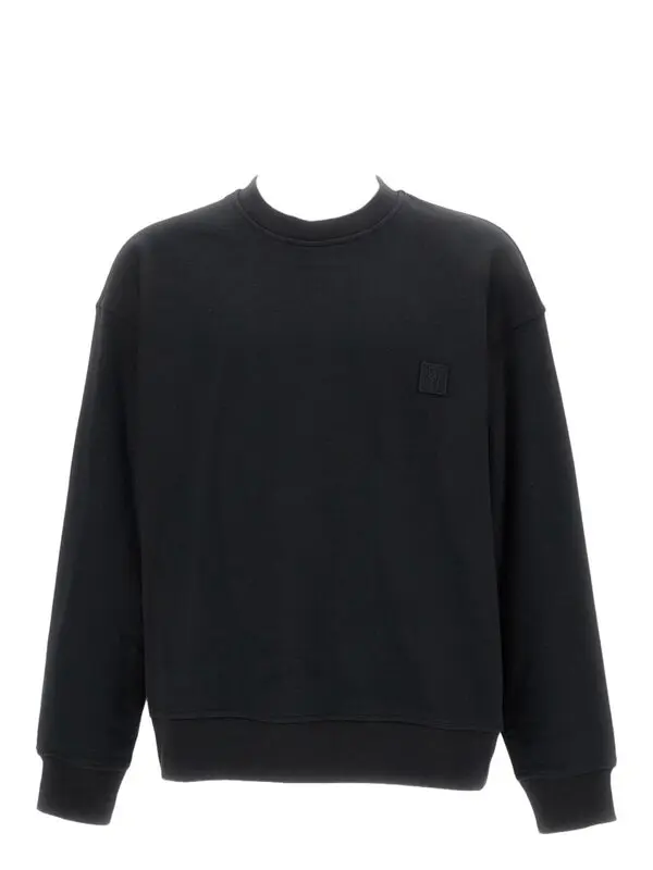 WOOYOUNGMI Floral Motif Crewneck Sweater - Black